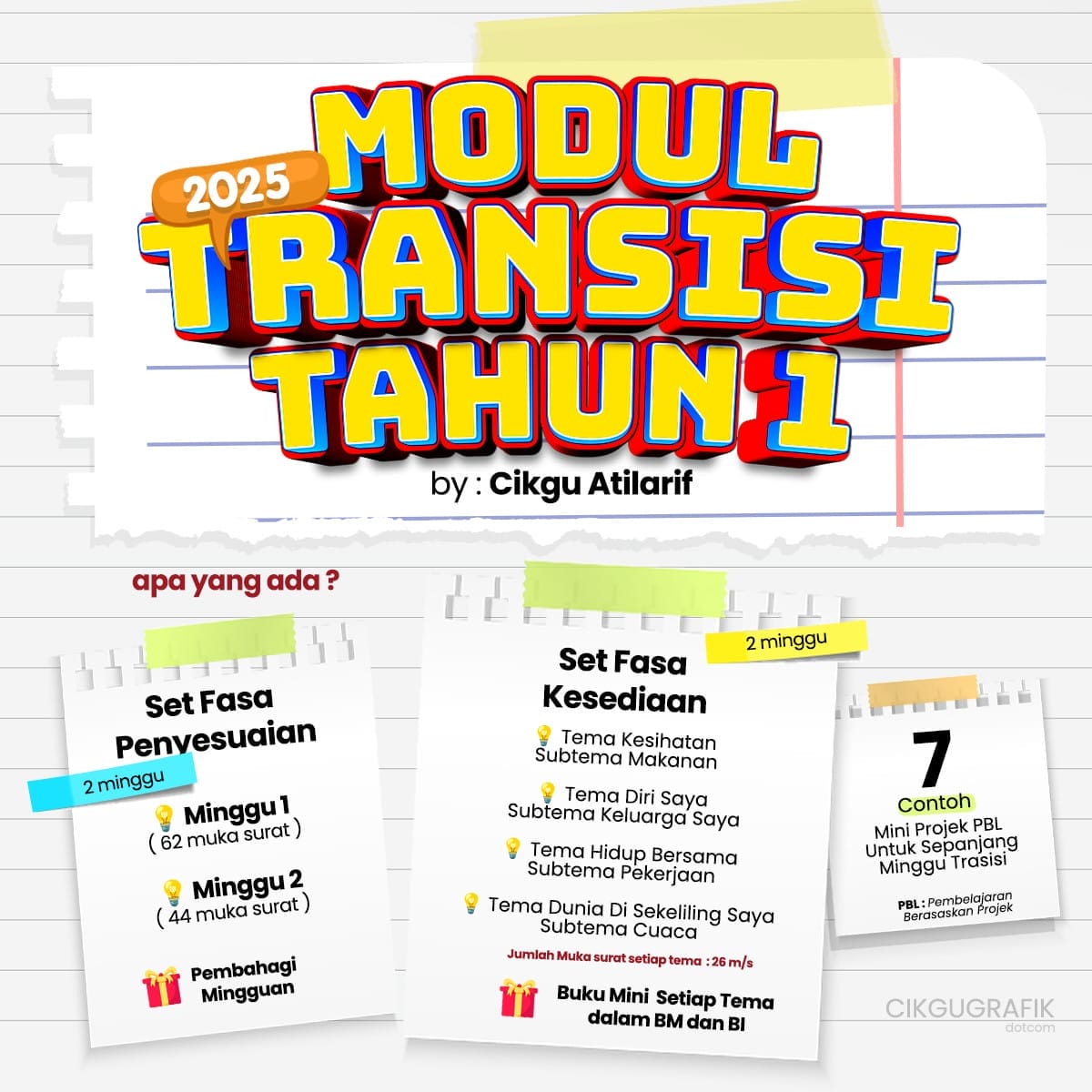 Bahan Dan Info Pelaksanaan Program Transisi Tahun 1 2025 Flip My