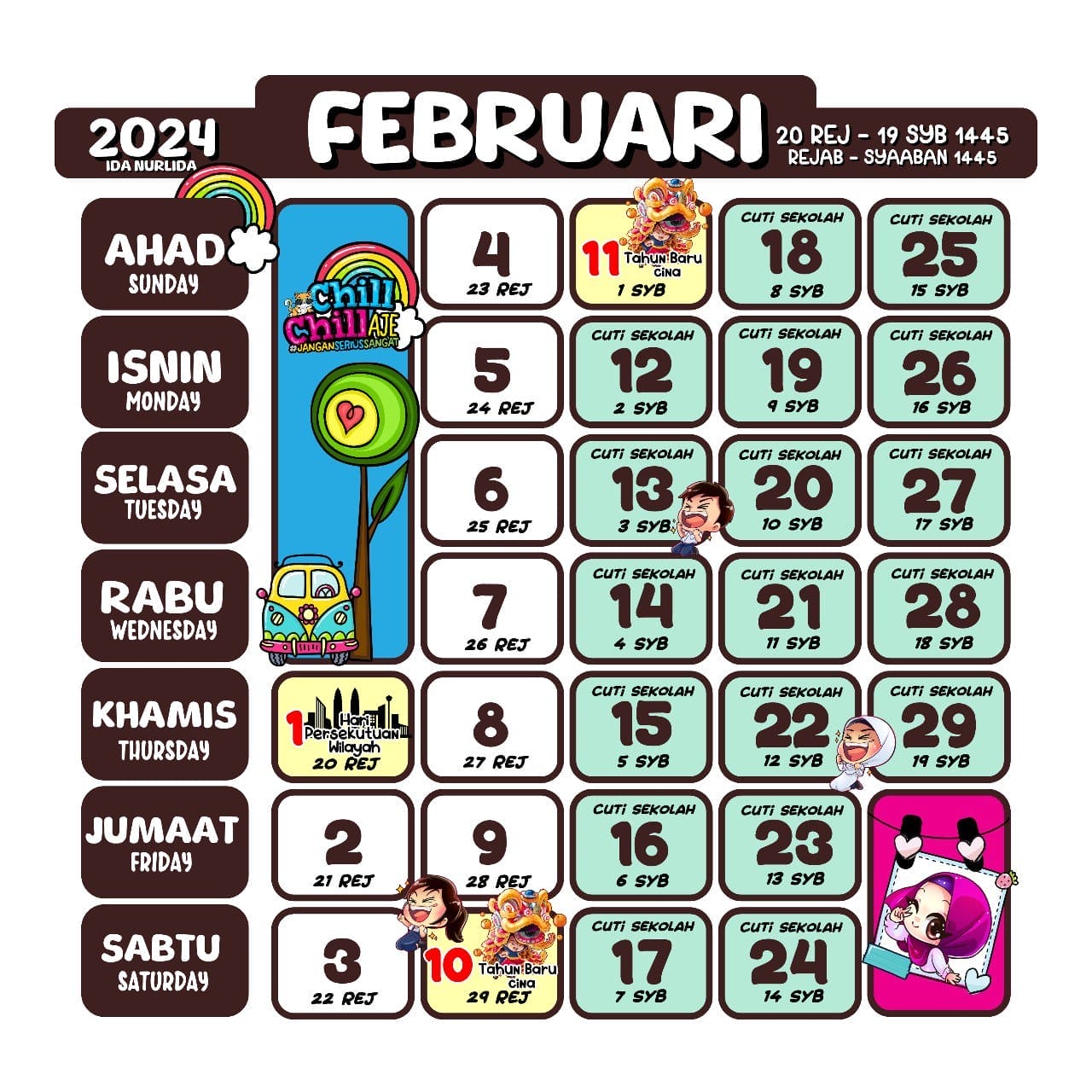 Kalendar Kuda 2024, Senarai Cuti Umum dan Cuti Sekolah - FLIP.MY